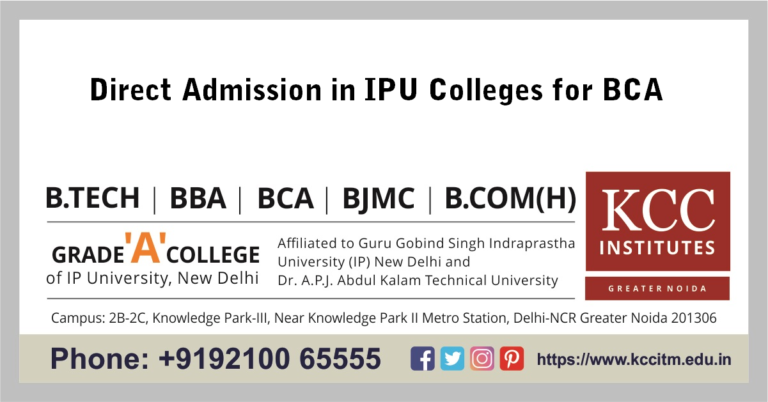 Direct Admission in IPU Colleges for BCA | KCC ILHE Noida